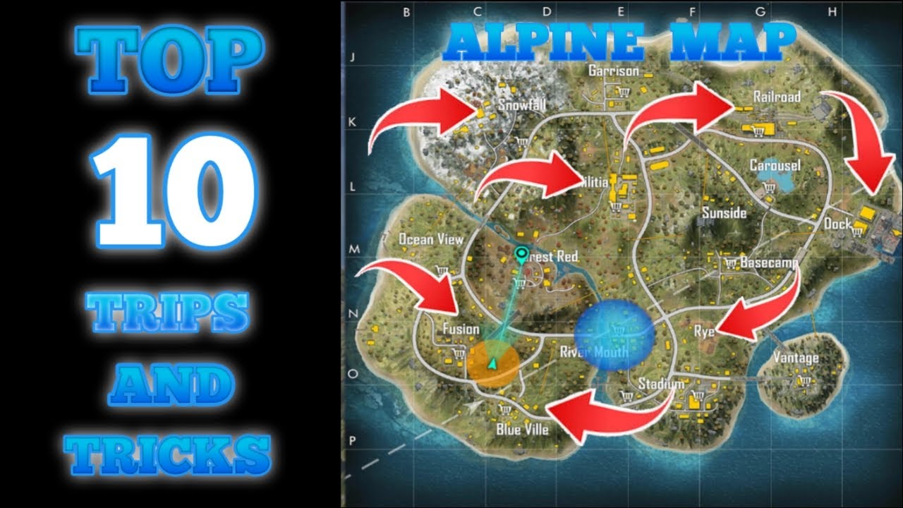 Top 10 New Hidden Places In Alpine Map | Free Fire Secret Places In ...