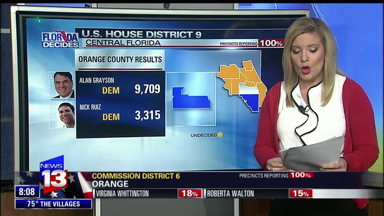 Central Florida News 13 Covers FL-09 Primary Results And Grayson ...