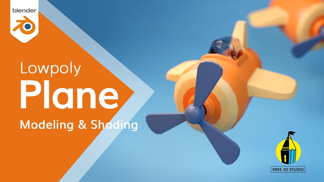 Blender 3D modeling Low poly plane - YouTube