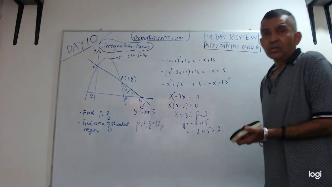 Integration - Areas (Day 10) IGCSE Add Maths 0606 Review - YouTube