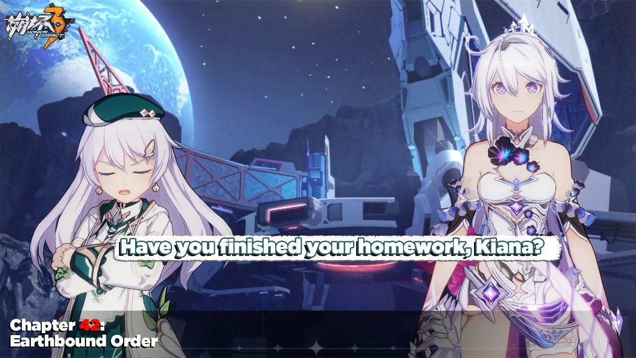 Kiana, cup ramen and homework problem, Honkai Chapter 42, Earthbound Order - YouTube