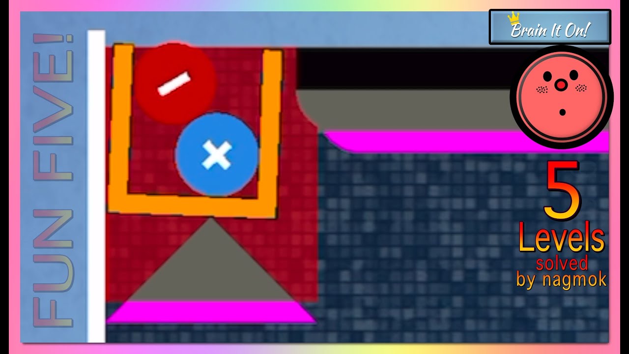 Brain It On! Community "FUN FIVE!" 5 Player-Submitted Levels solved by ...