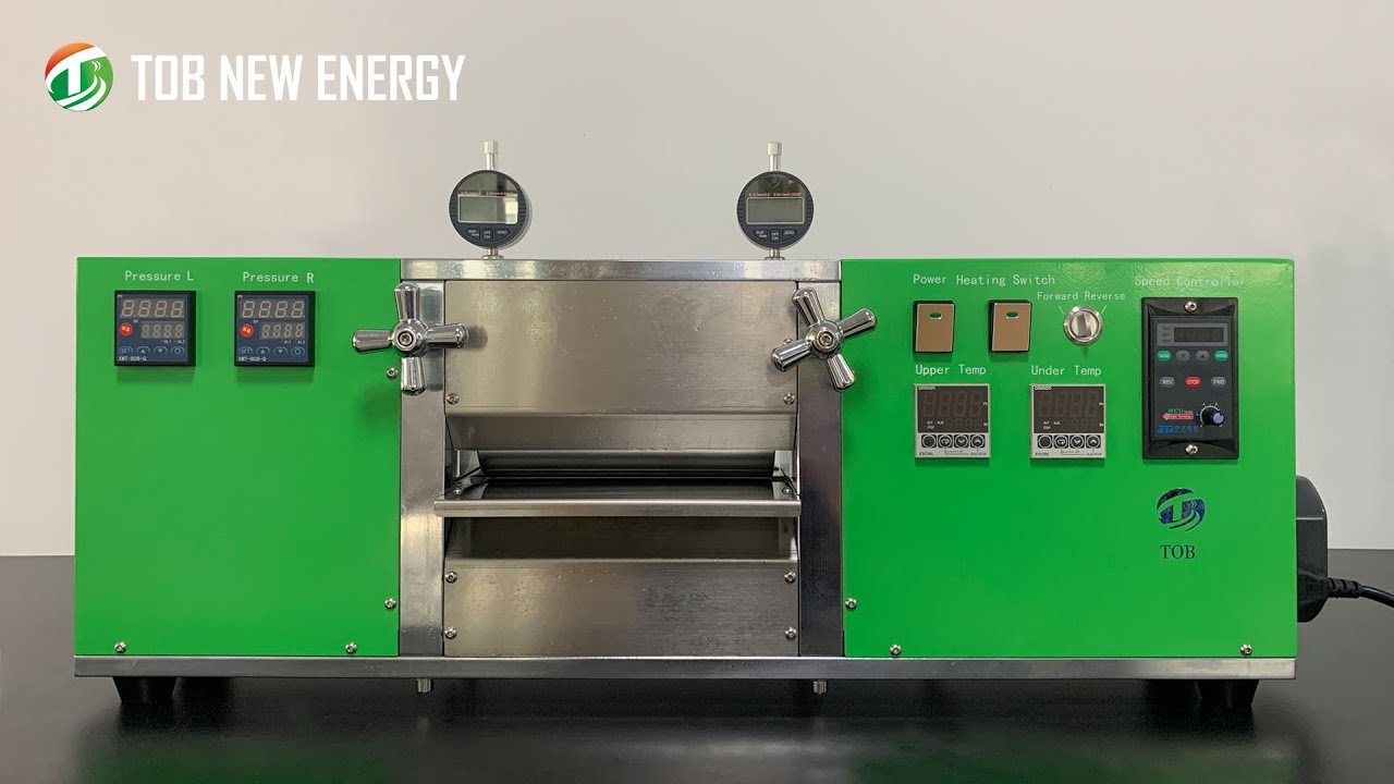 Heated Roller Press Machine for Lithium Battery Electrode Hot Rolling ...