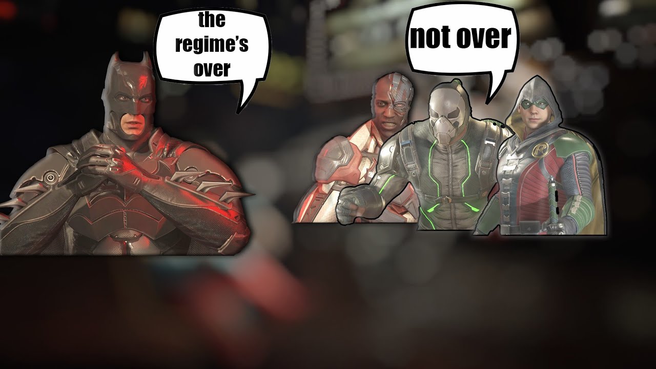 Injustice 2 regime Intro Batman VS other characters (dialogues) - YouTube