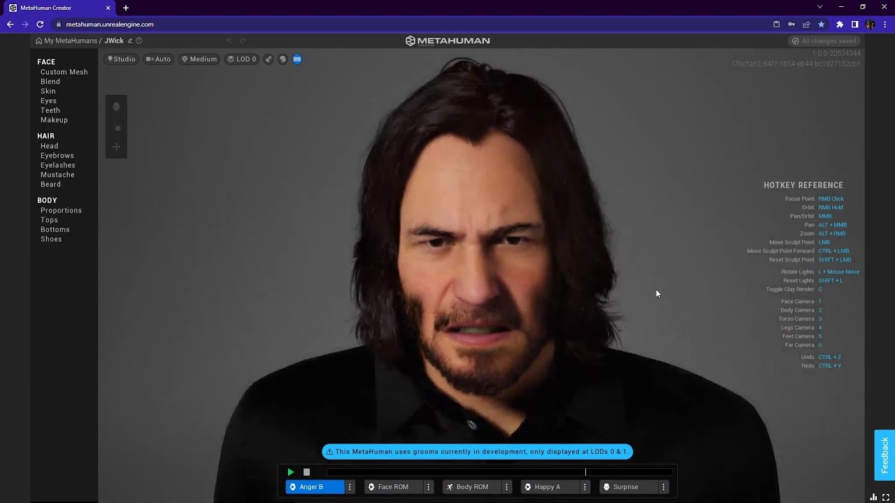 Mesh to Metahumen test. #unreal5 #facebuilder #metahuman #johnwick # ...