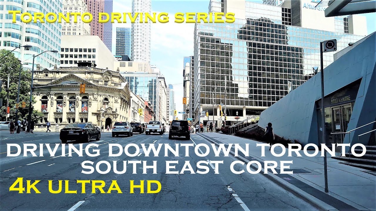 Downtown Toronto Drive - cruising the south eastern downtown core on ...