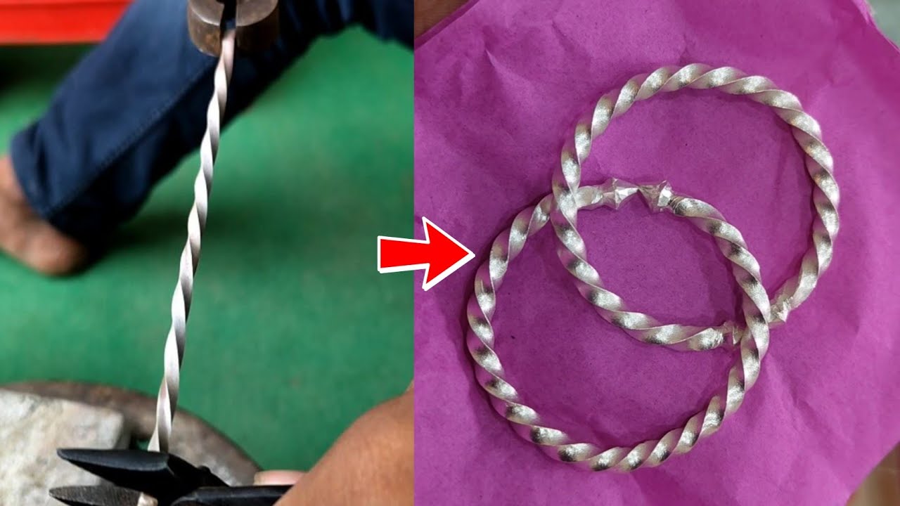 silver kada for kids |चांदी का बलिया | silver kada making chandi ka ...