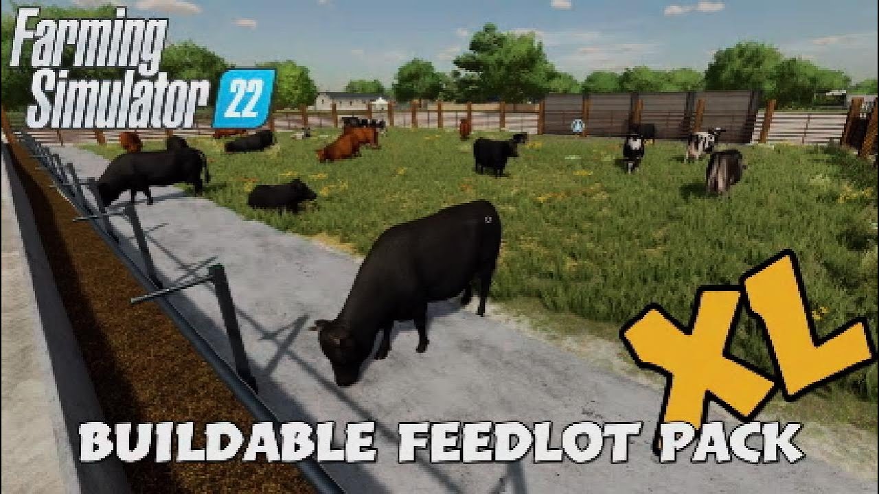 Fs22 New Mod Console Buildable Feedlot Pack Xl 1000 Cows Mods In The Spots 228
