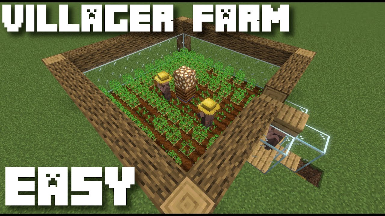 How to Build The Easiest Minecraft Villager Food Farm - Step-by-Step ...