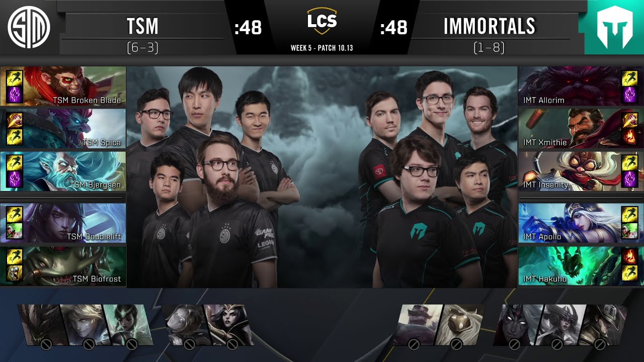 TSM vs IMT - 2020 LCS SUMMER WEEK 5 - Team SoloMid vs Immortals - YouTube