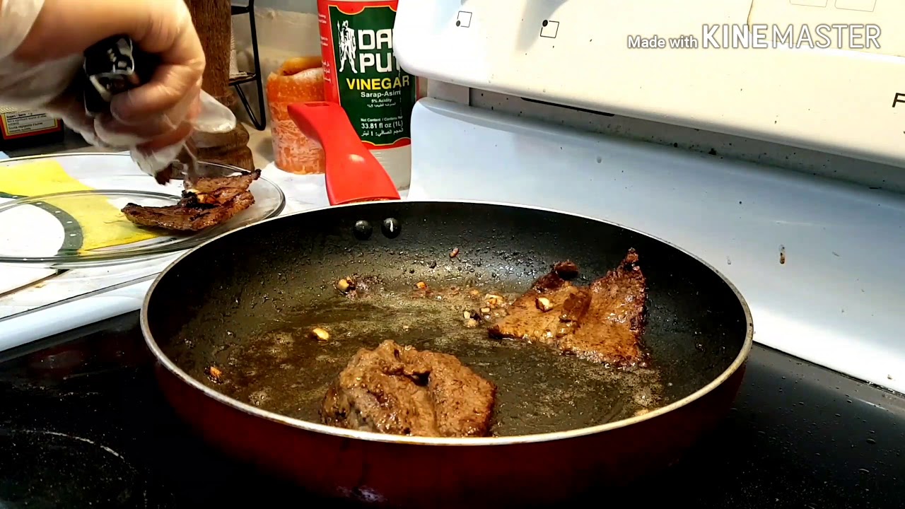 HOW TO COOK BEEF TAPA , RICE SINANGAG - YouTube