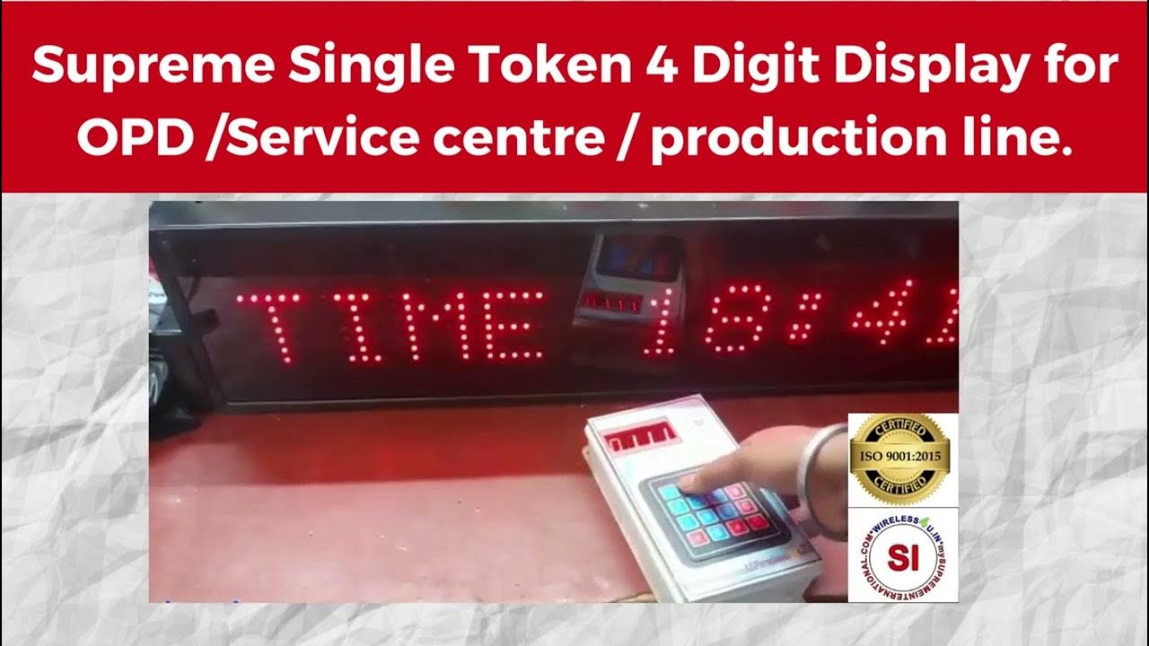 Supreme Multiple Token Queue Display for OPD Service centre production count - YouTube