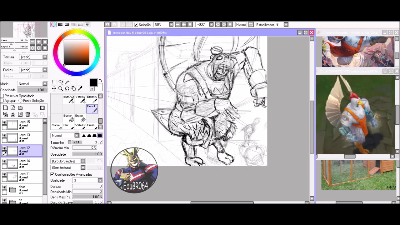 Chicken: Galio and Graves League of Legends DAY 5# Inktober 2018 - YouTube