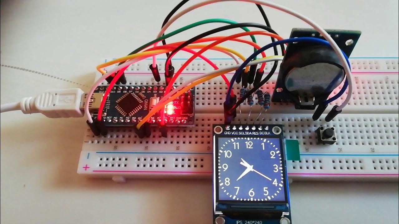 analog clock on IPS display (ST7789 driver) - YouTube