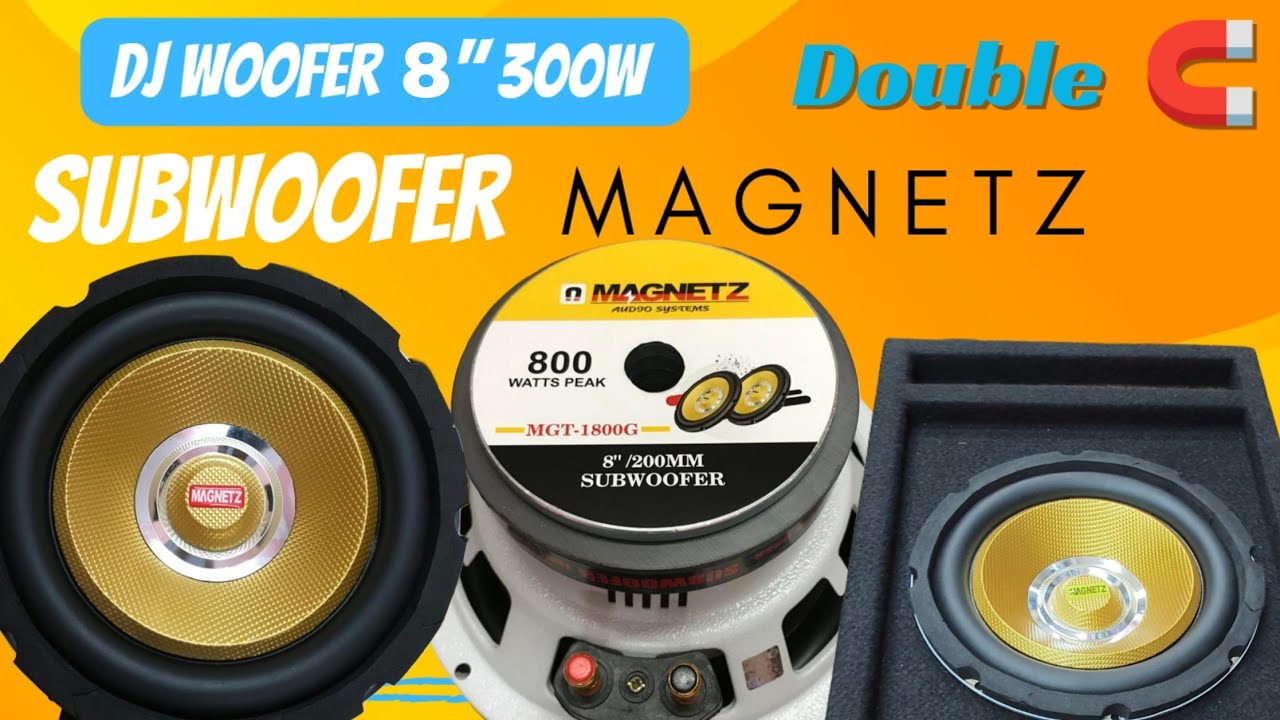 👉FULL VIDEO👈 Magnetz subwoofer 8inch | 250w max power working |sub with ...