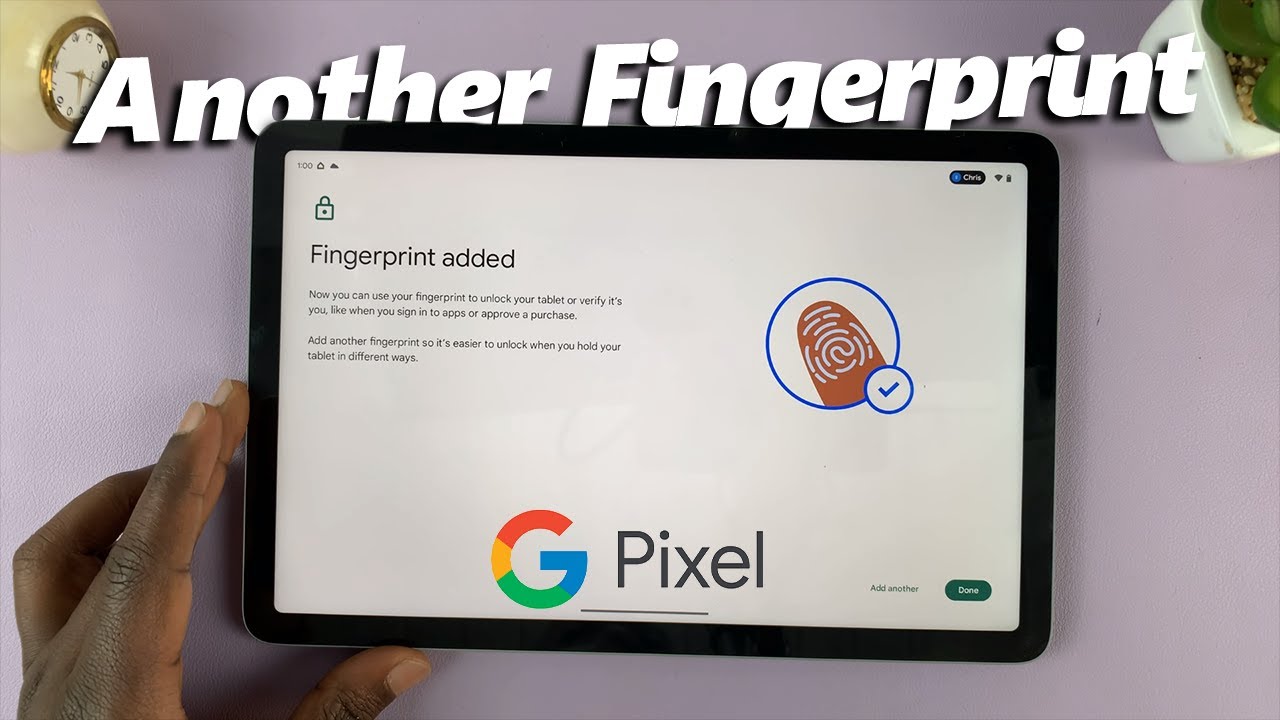 How To Add Another Fingerprint On Google Pixel Tablet - YouTube