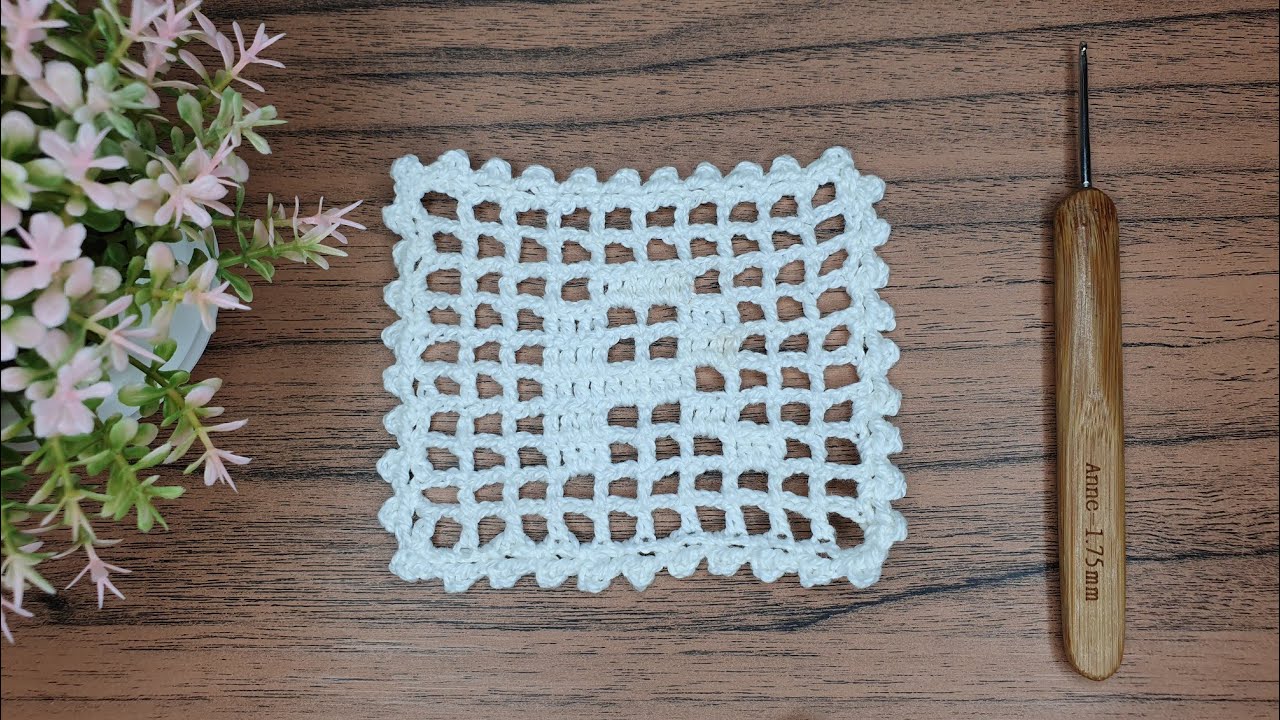 Letra R Tejida en Crochet Filet Paso a Paso. - YouTube