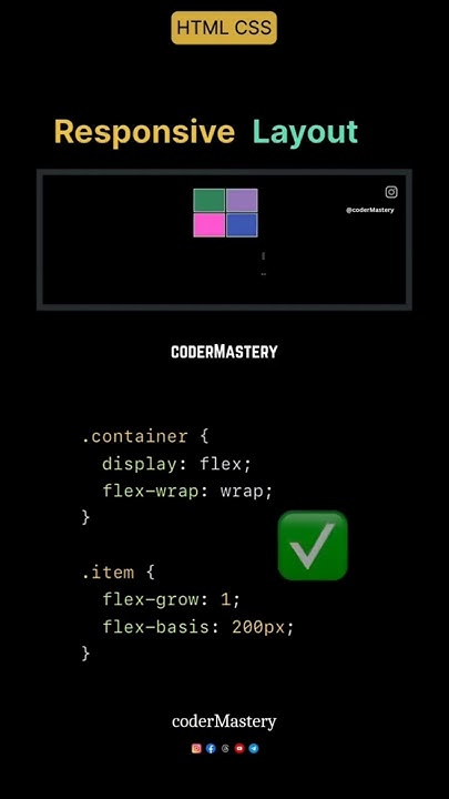 From desktop 🖥️ to mobile 📱—one layout to rule them all! Learn the basics of responsive design ...