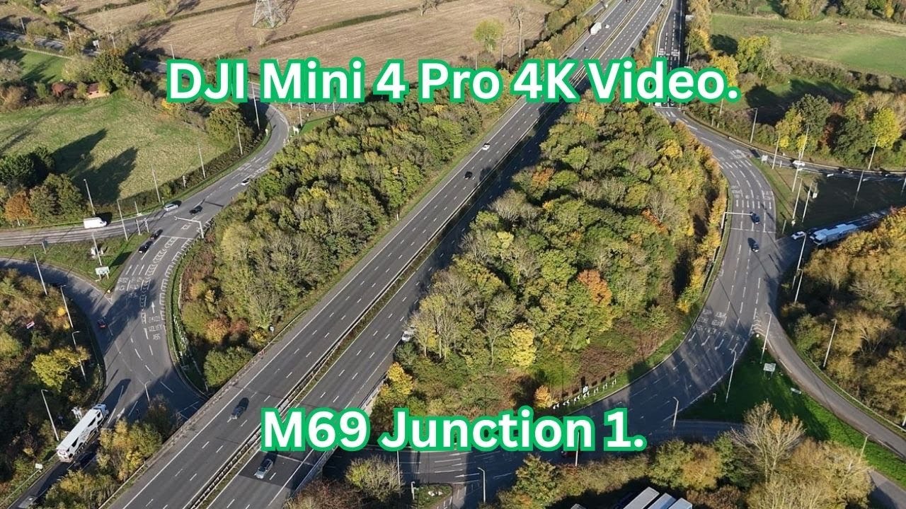 M69 Junction 1 Timelapse. DJI Mini 4 Pro 4K Video. - YouTube