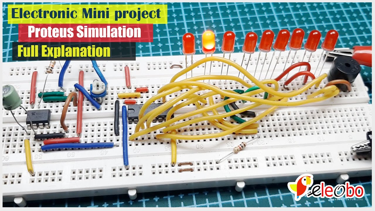 How to make LED Chaser circuit using 4017 and 555 | Electronics mini ...