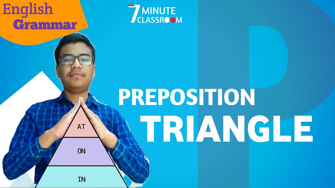 Preposition Triangle, Learn preposition easily(in, on and at) English ...