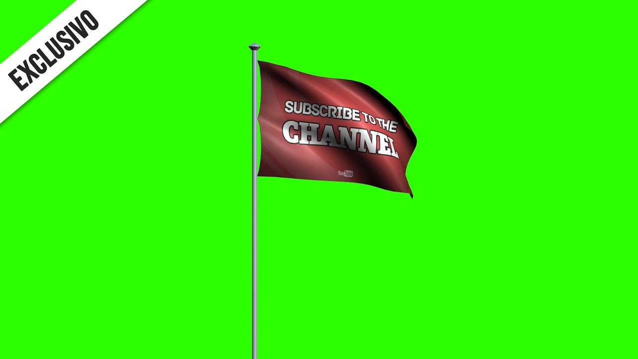 Subscribe Flag / Green Screen - Chroma Key - YouTube
