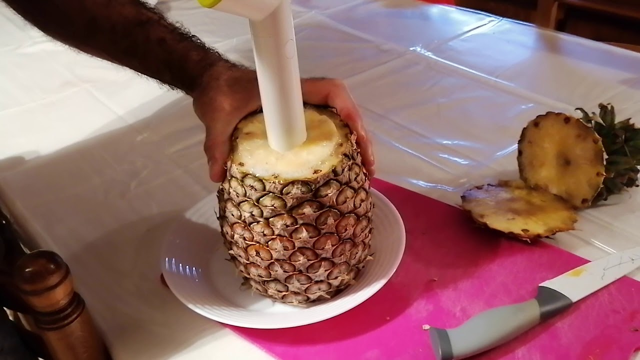 Comment couper un ananas facilement - YouTube