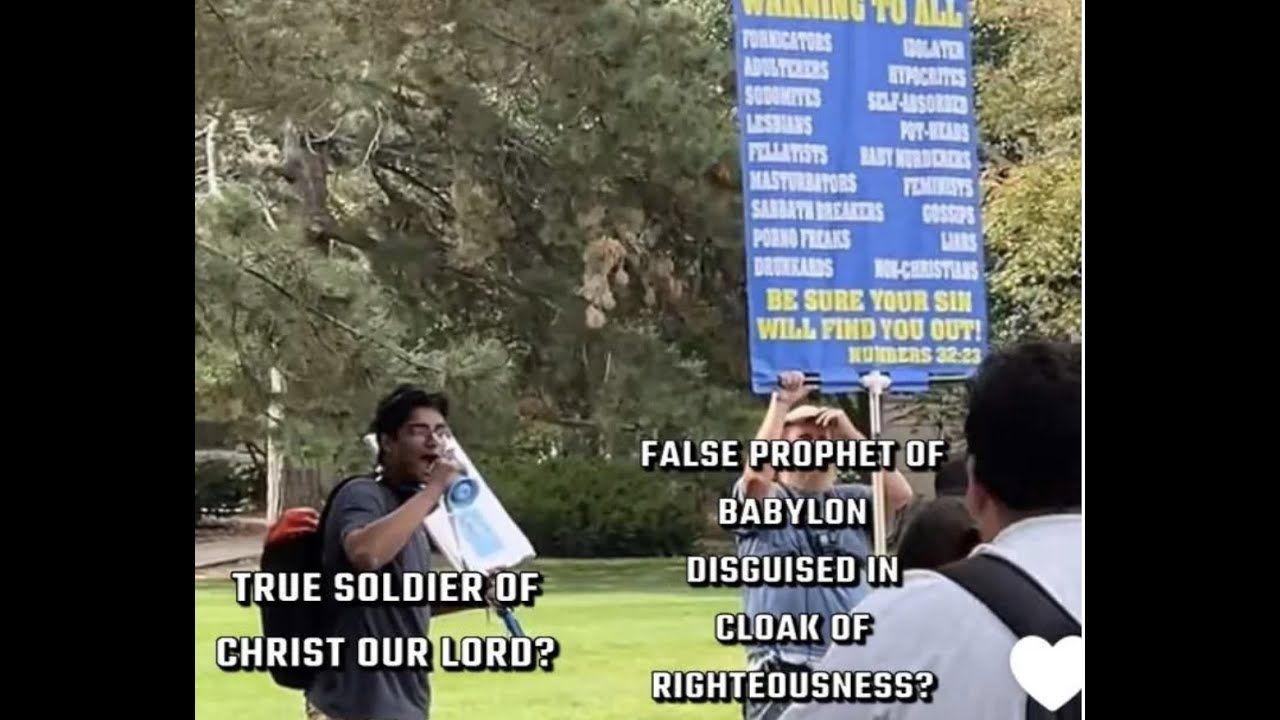 Blue Sign Bible Bashers - Dealing with Bad Evangelism - YouTube