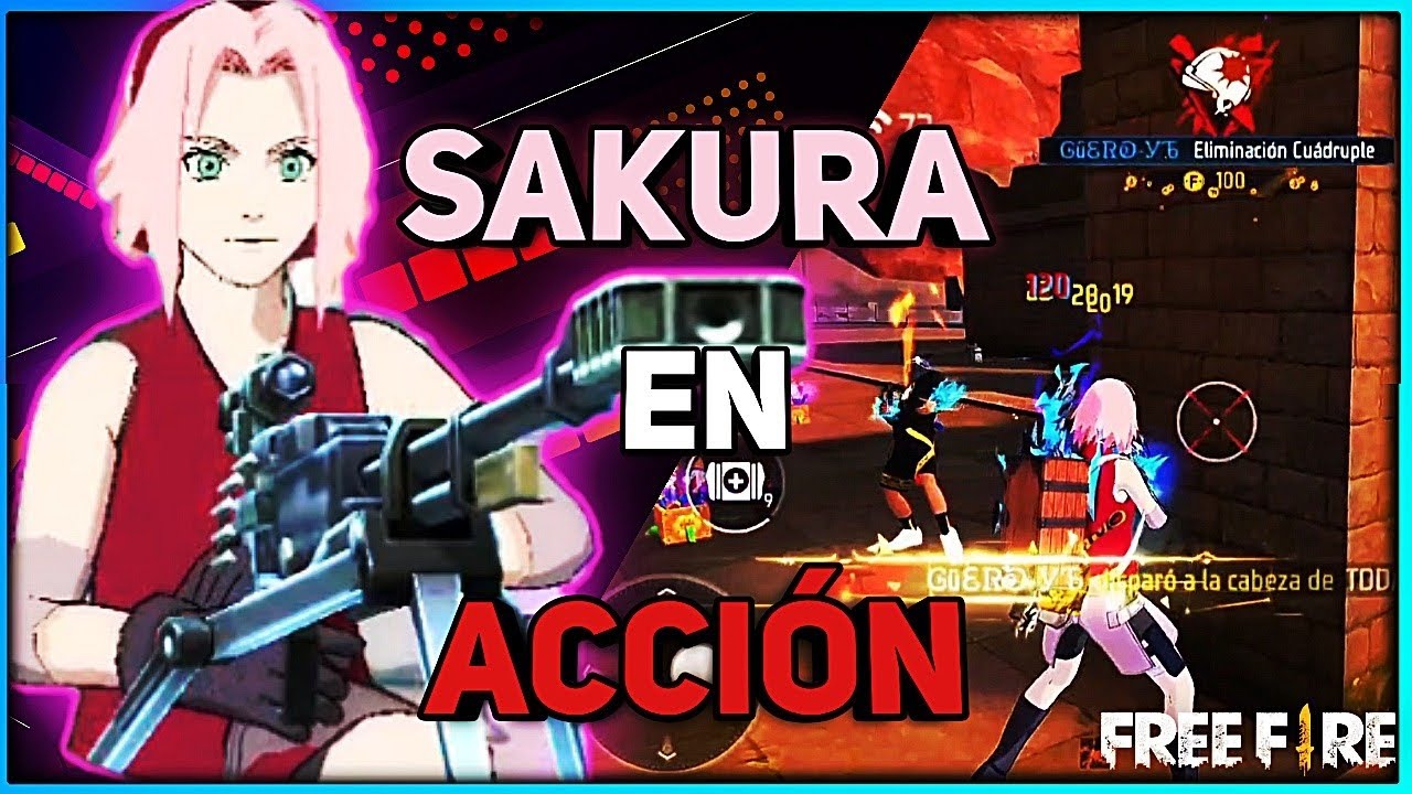 JUGUE CON LA SKIN DE SAKURA FREE FIRE X NARUTO SHIPUDEN|EL GÜERO 🌎 ...