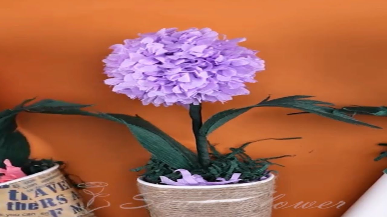 How To Make Hydrangea Flower From Paper || Art And Craft Ideas - YouTube