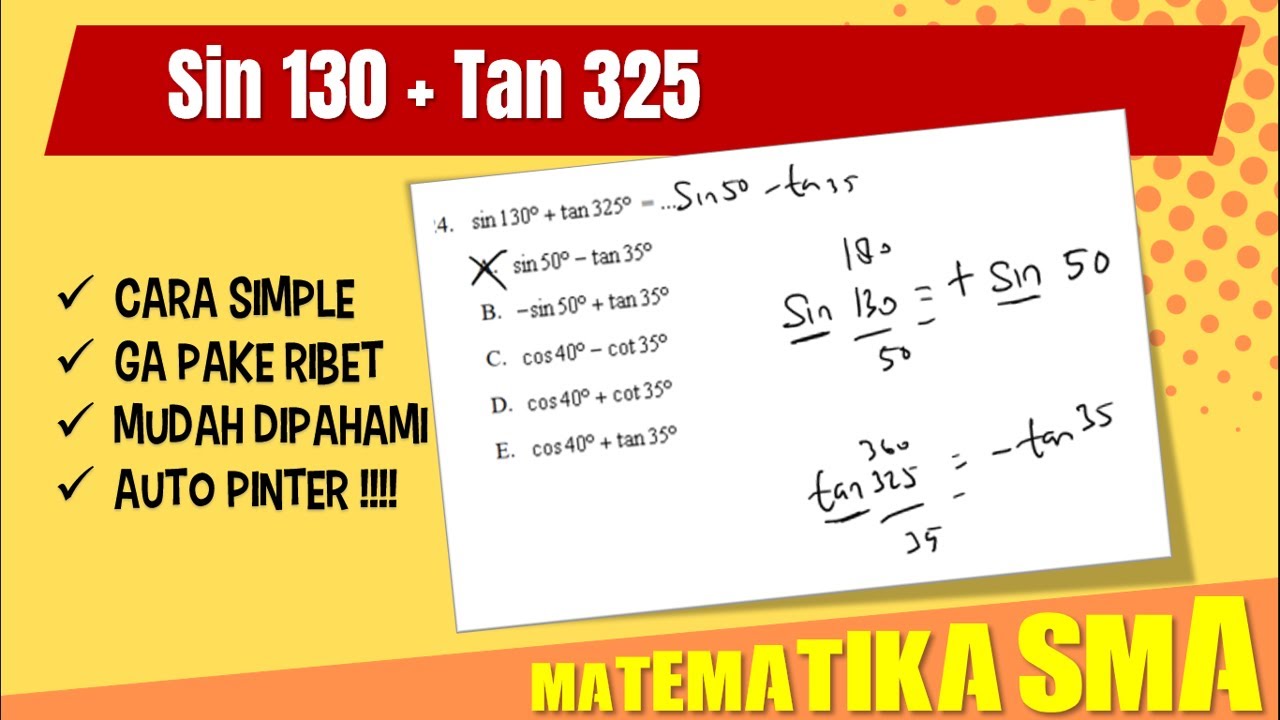 Sin 130 + Tan 325 - YouTube