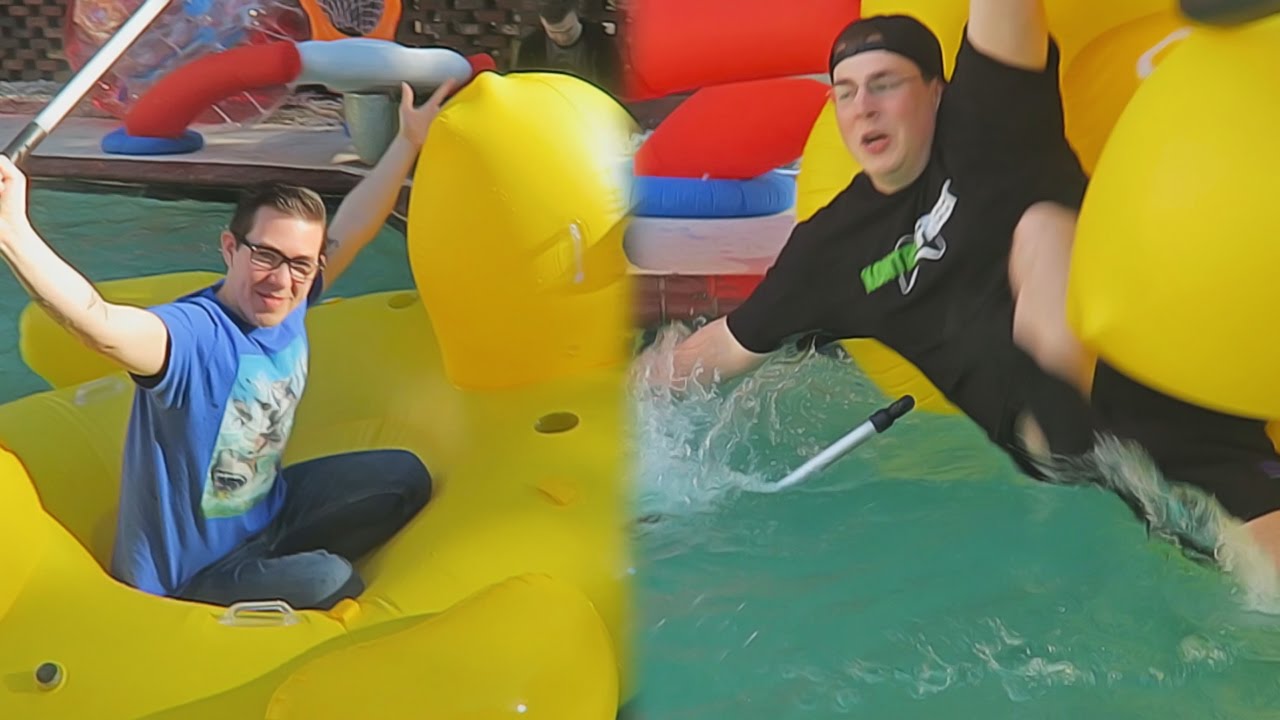 EPIC DUCK RACE!! AT THE TK HOUSE!! - YouTube