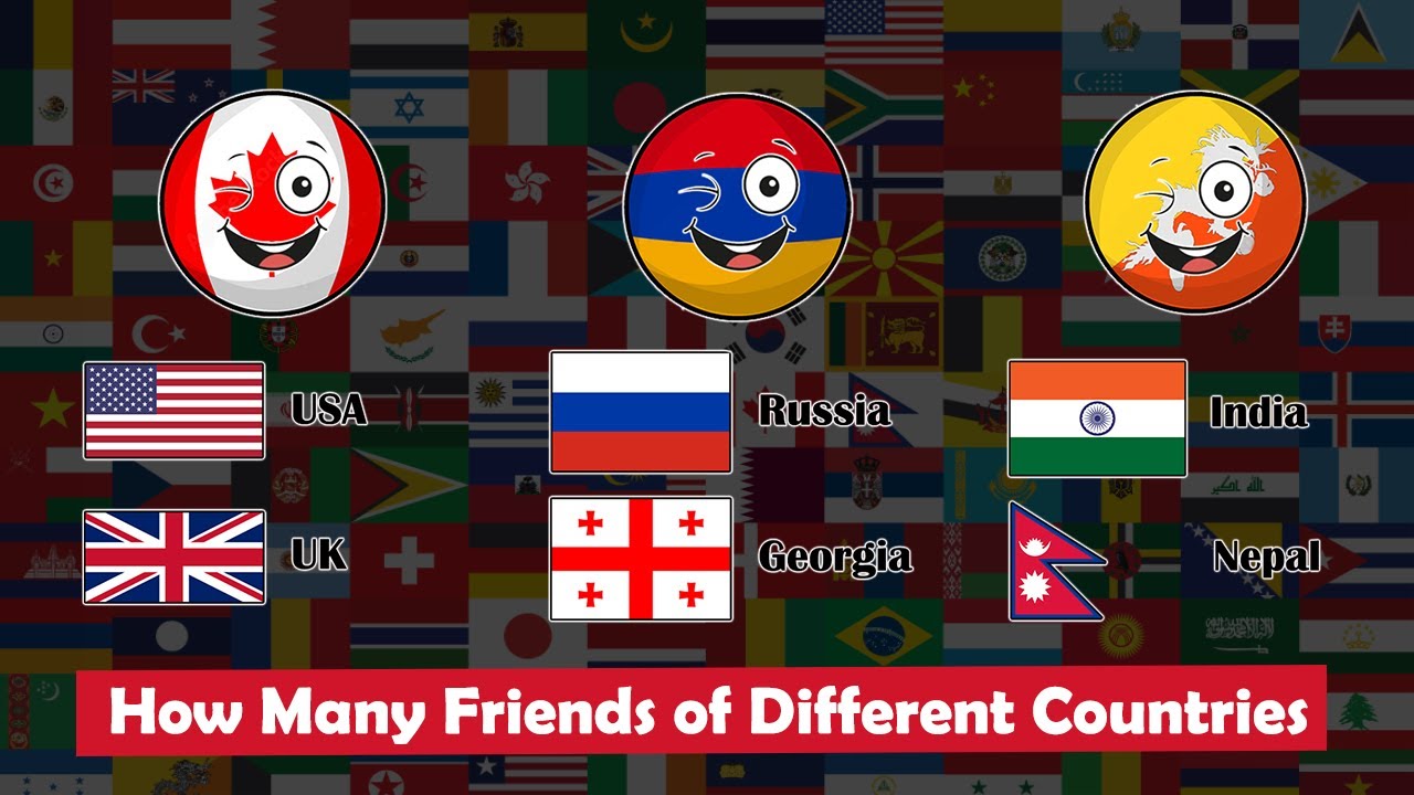 How Many Friends of Different Countries - YouTube