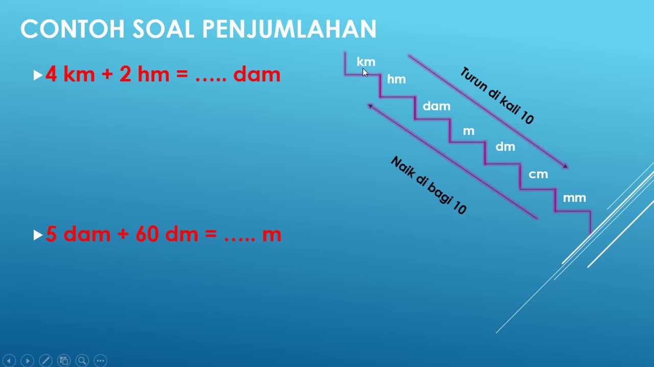 MENGUBAH SATUAN PANJANG MATEMATIKA (KM, HM, DAM, M, DM, CM, MM) - YouTube