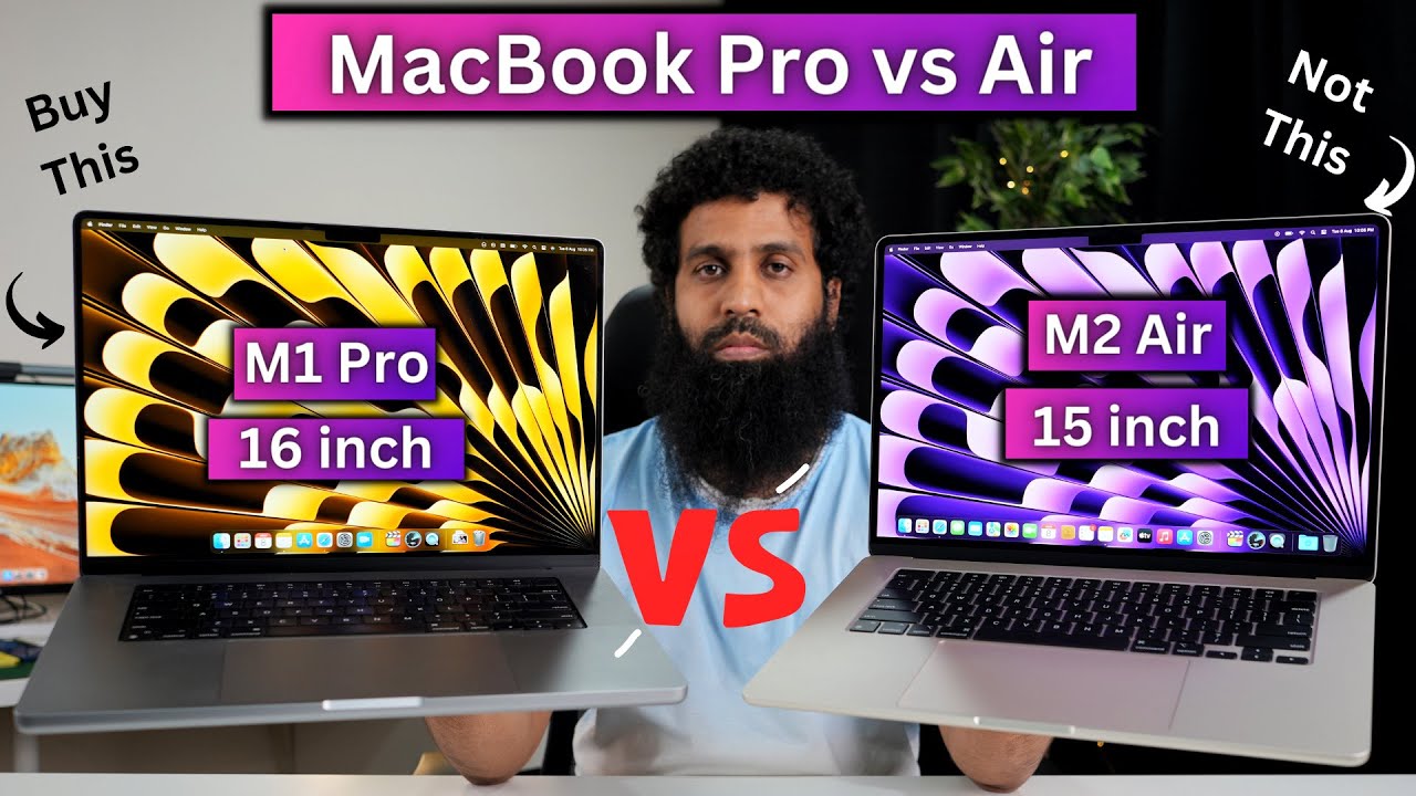 MacBook M2 Air 15 inch vs M1 Pro 16 inch Full Comparison in 2023 - YouTube