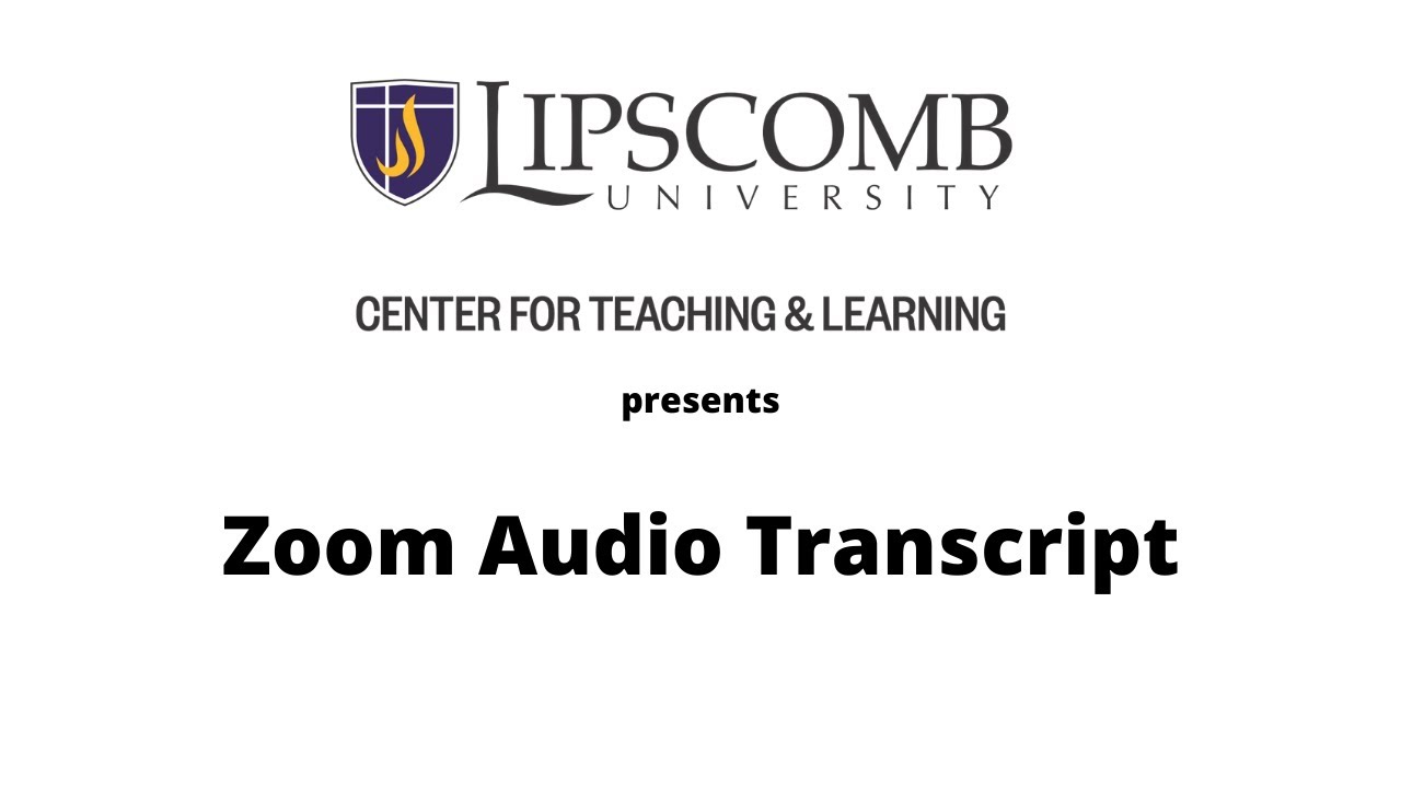 Zoom Audio Transcript - YouTube