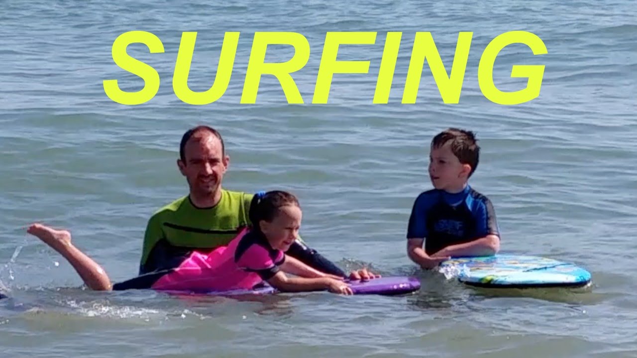 Surfing lessons for kids Our first time - YouTube