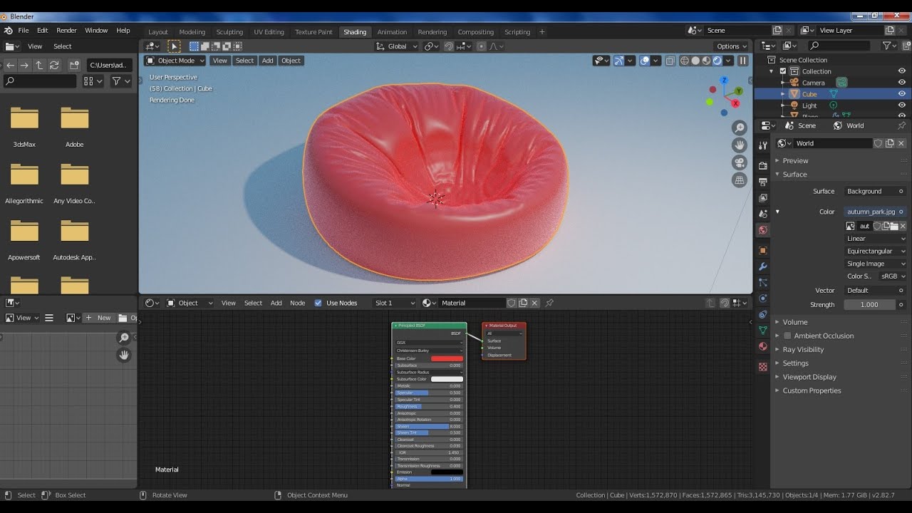 Tutorial on Modeling a Bean Bag in Blender using Cloth Simulation ...