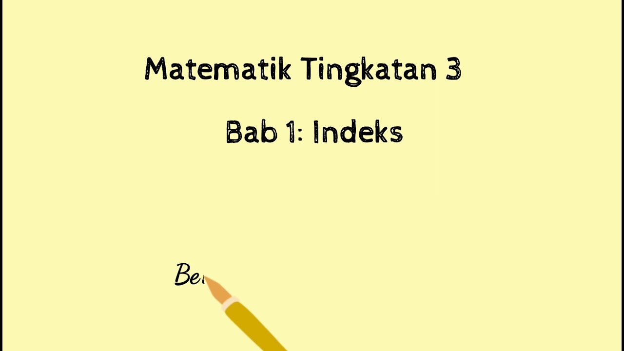 1.1 Tatatanda Indeks (Bhgn 1) - YouTube