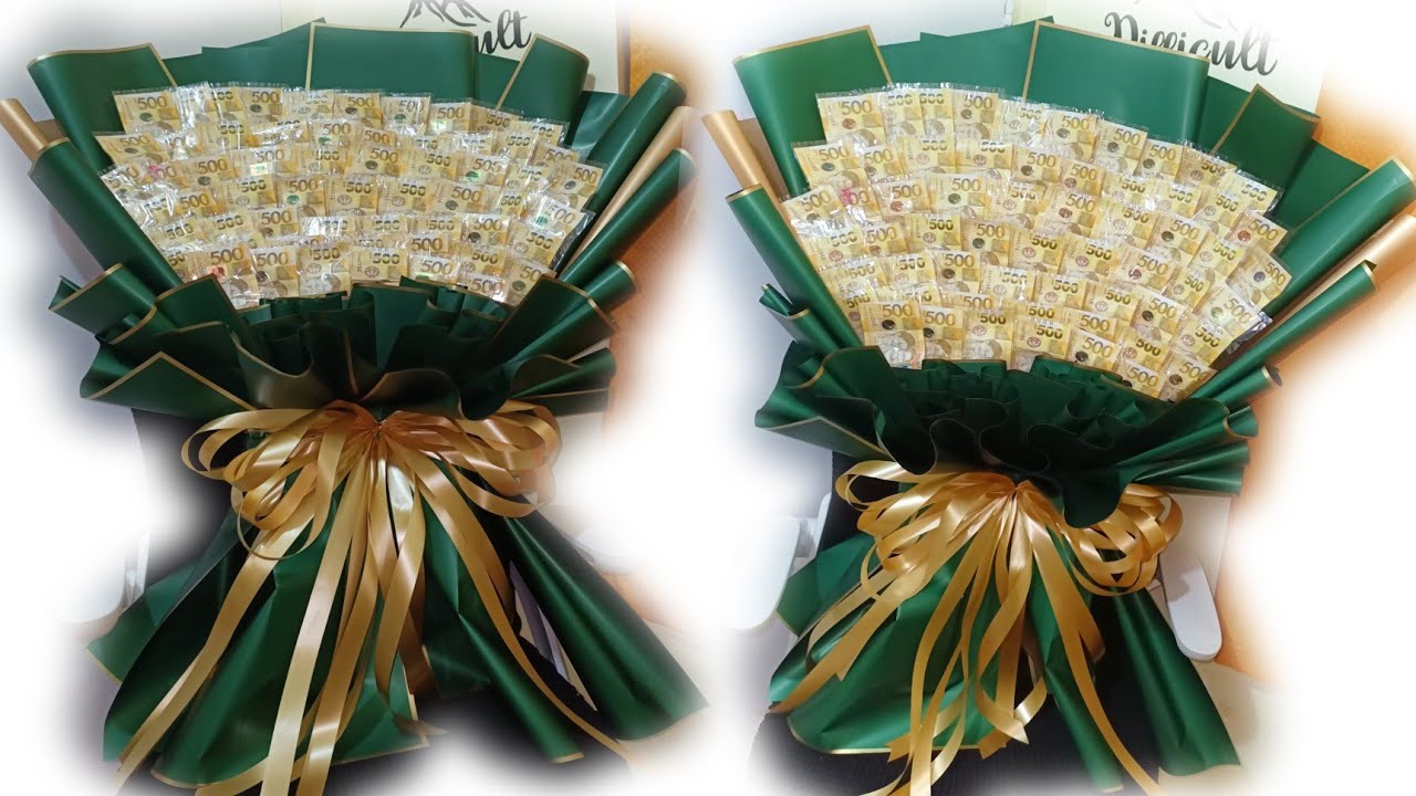 How to tie Big Ribbon for Big Money Bouquet tutorial/Money Ribbon ...