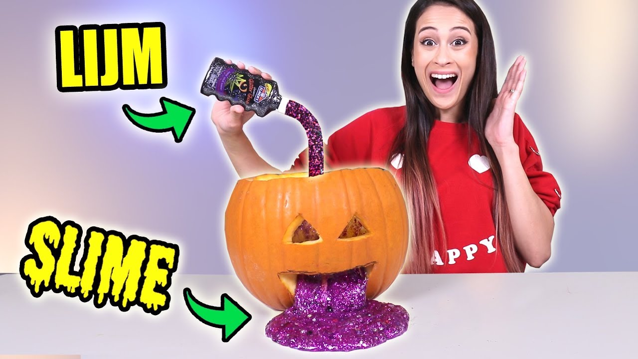 SLIJM MAKEN IN EEN POMPOEN CHALLENGE! || Slime Sunday - YouTube
