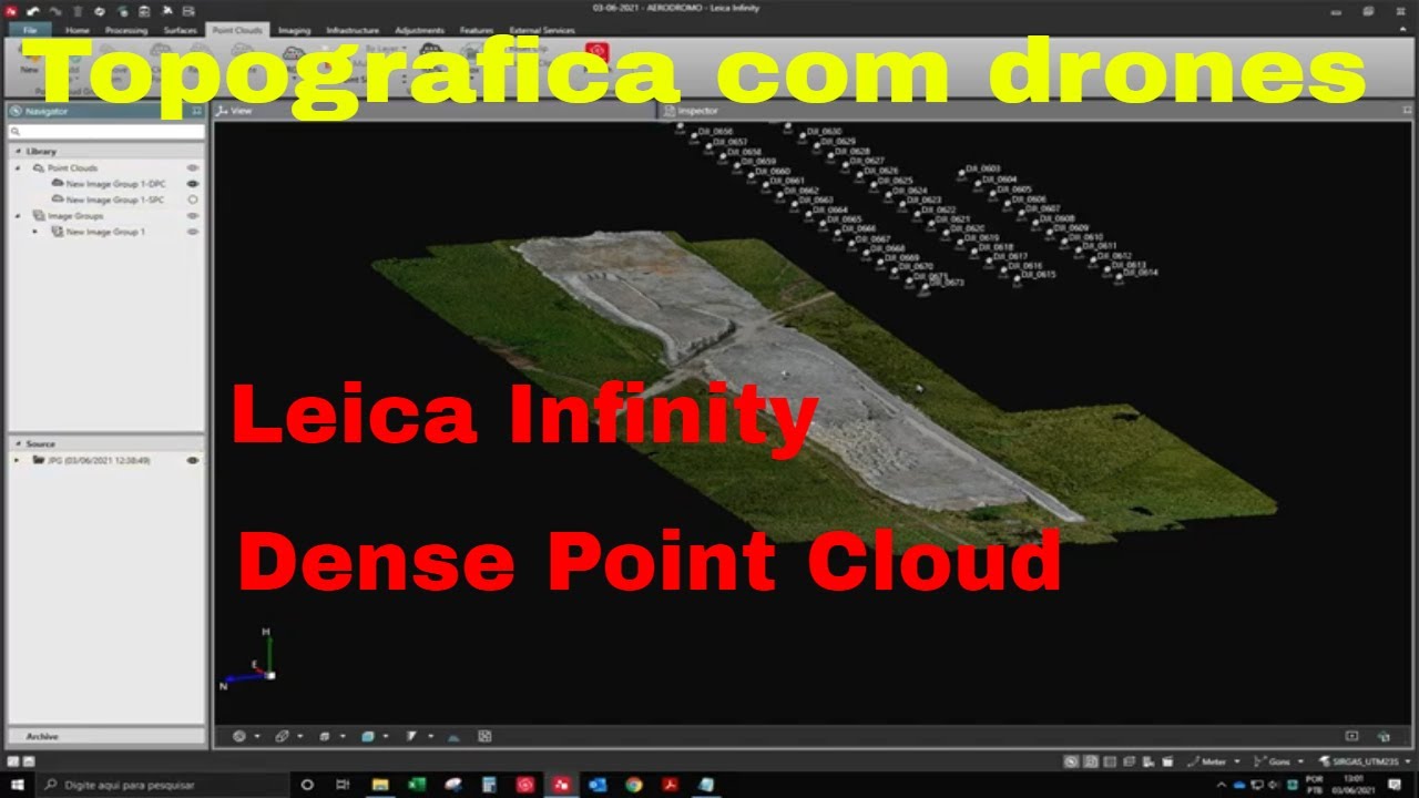 Leica Infinity - Processamento de imagens aereas - Criação de nuvem de ...