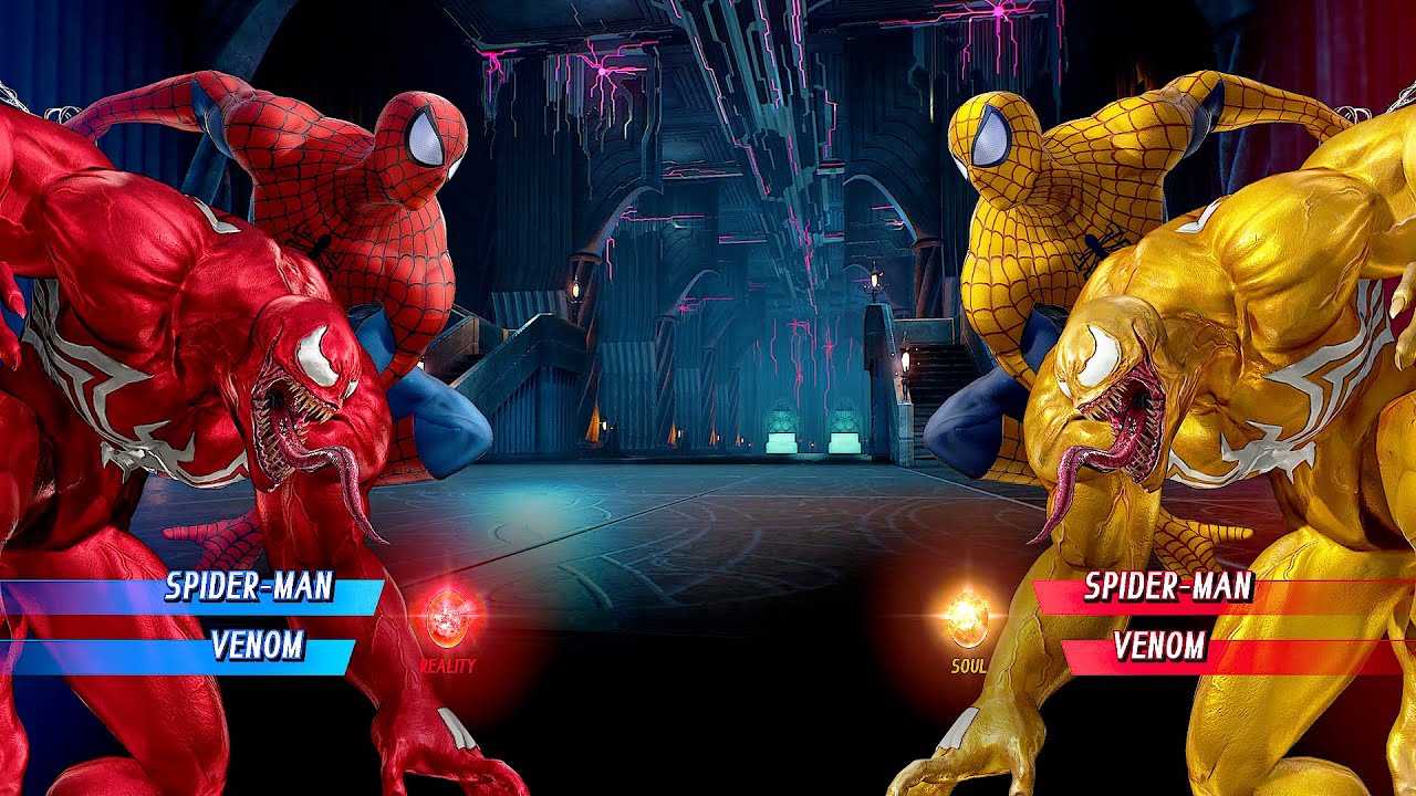 Spiderman & Red Venom Vs Yellow Spiderman & Yellow Venom [ Hard AI ...