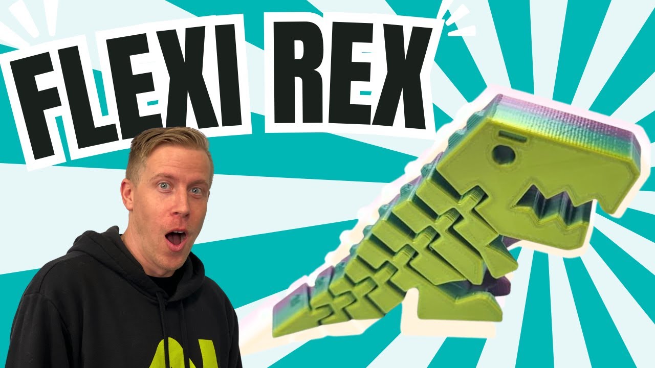 3D Printing the Dinosaur Flexi Rex! NEED TO SEE - YouTube