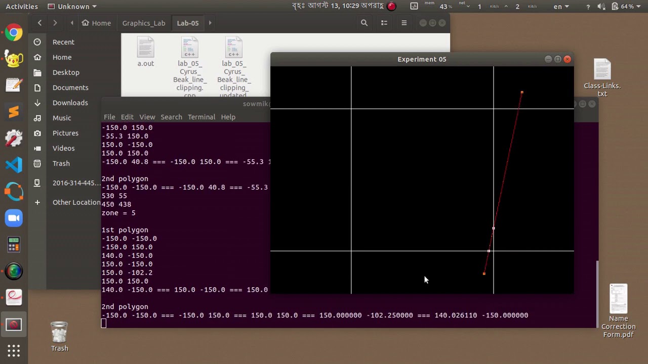 10. cyrus beak line clipping algorithm and determine the accepted ...