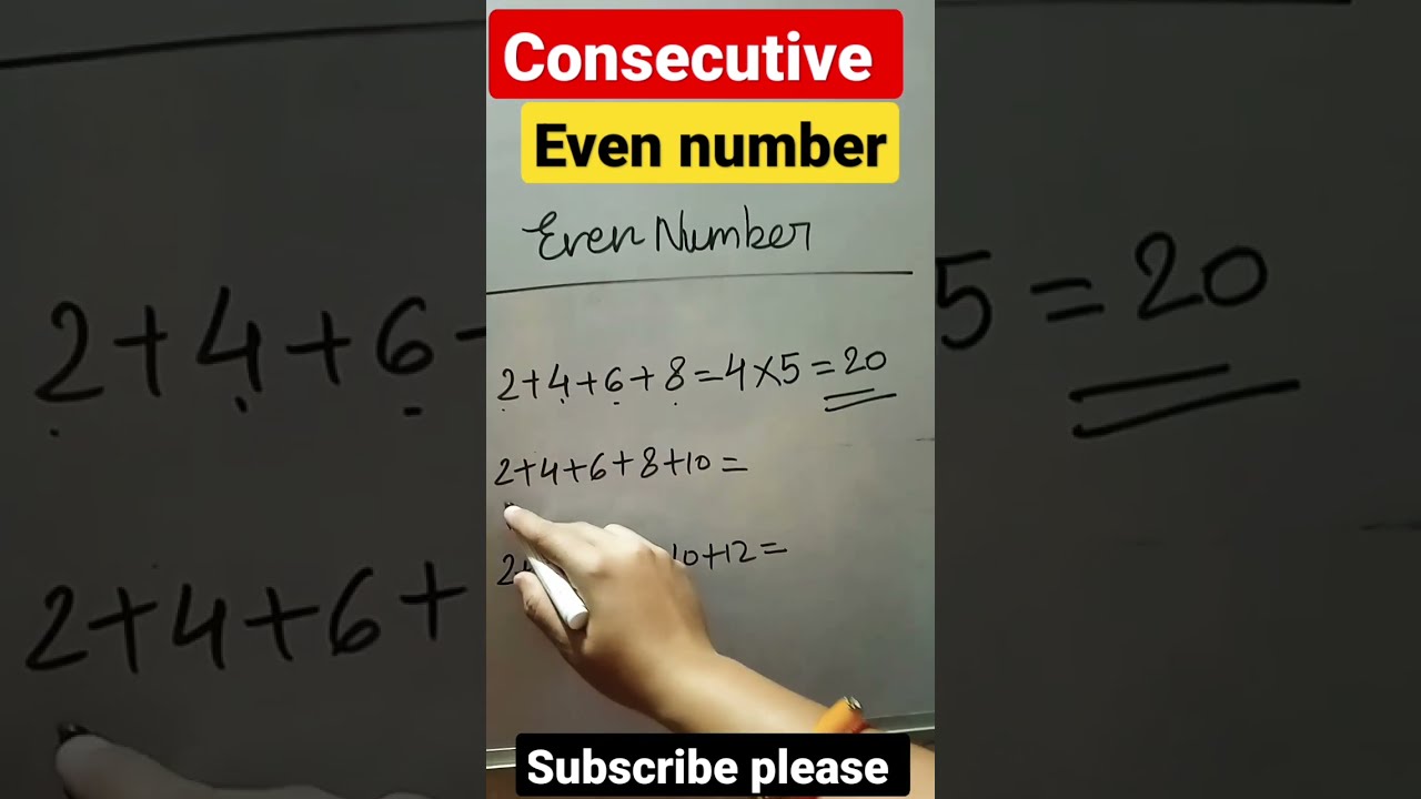 Consecutive Even Number How To Solve Consecutive Even Numbers shorts Consecutive Even Number How To Solve Consecutive Even Numbers shorts