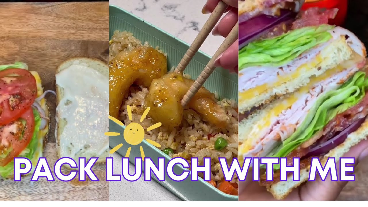 Pack Lunch With Me 🍔🍟 💙Lunch box ASMR 🤤🥐TikTok Restocking & Organizing ...