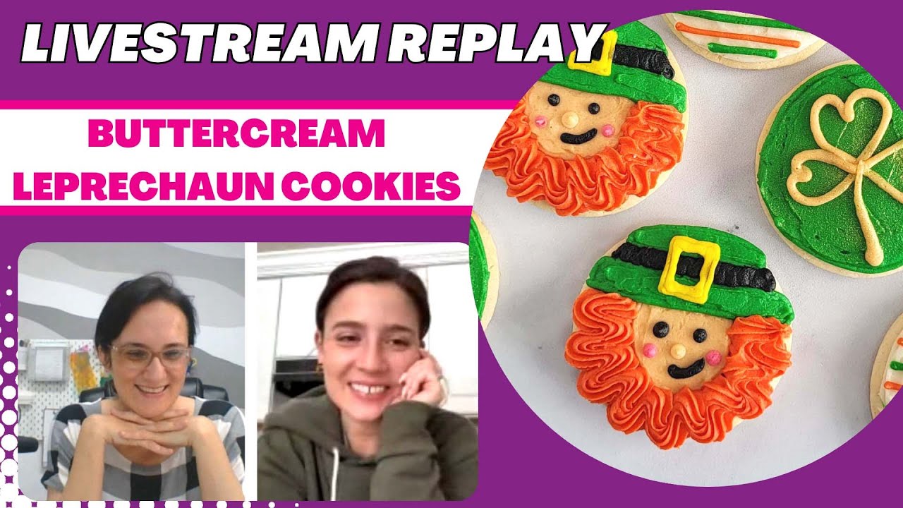 Buttercream Leprechaun Cookies - Live Cookie Decorating |March 14th ...
