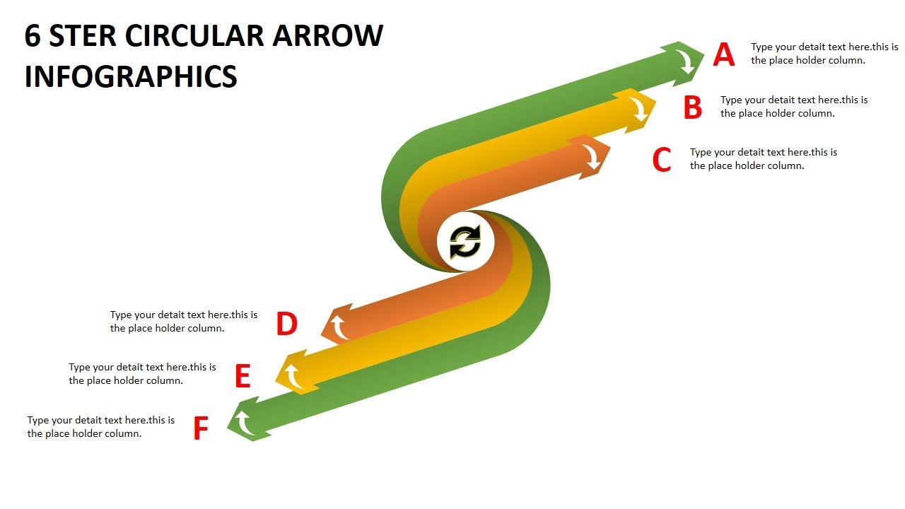 6 STER CIRCULAR ARROW INFOGRAPHICS Tutorial.....2020... - YouTube