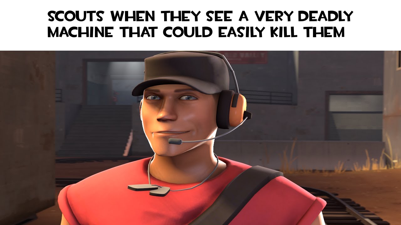 TF2: scouts when they see a level 3 sentry - YouTube